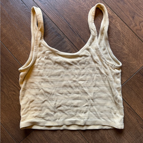 American Eagle Outfitters | Tops | Yellow Cropped Tank Top | Poshmark